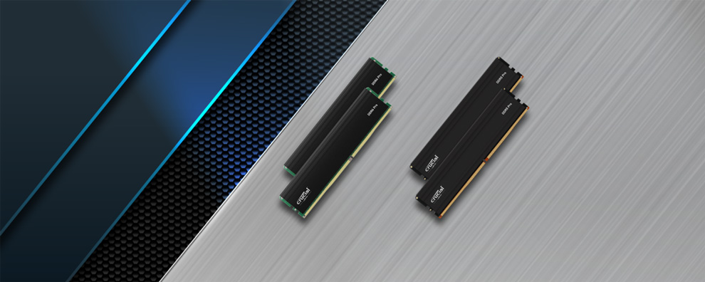 Crucial DDR4 and DDR5 Pro DRAM Series